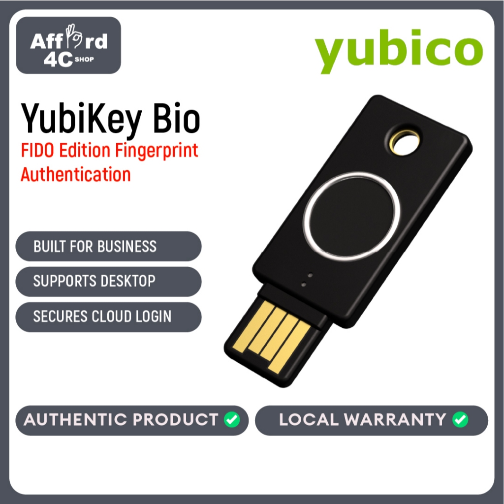 Yubico - YubiKey Bio - FIDO Edition USB-A - Biometric Security Keys ...