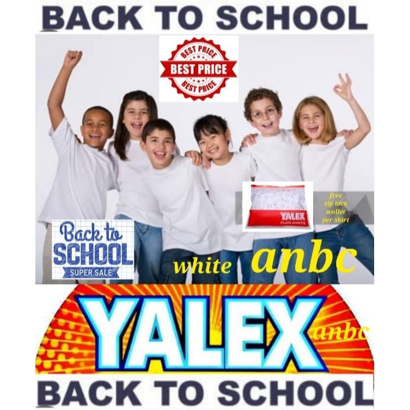 Yalex Plain White Tshirt Pambata / kids | Shopee Philippines