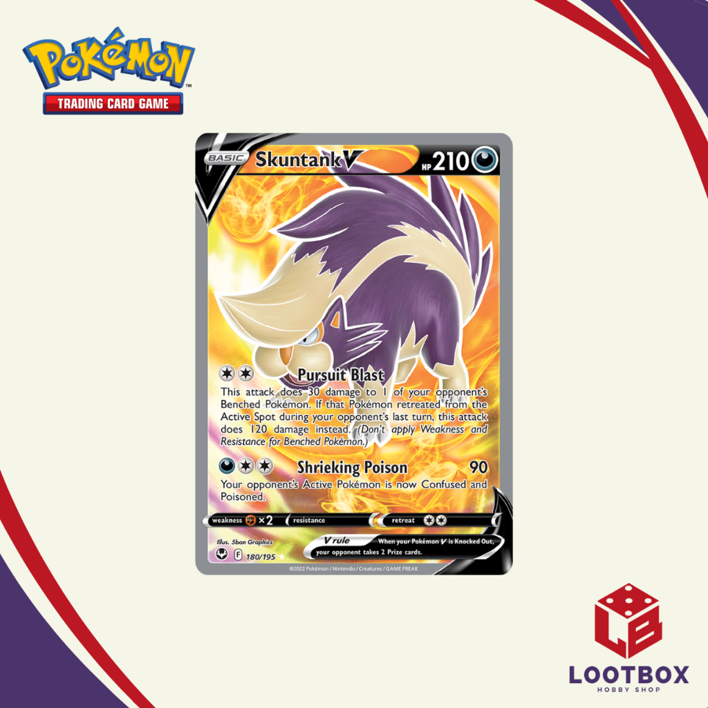 Pokemon Card Game: Skuntank V (Ultra Rare) - Silver Tempest | Shopee ...