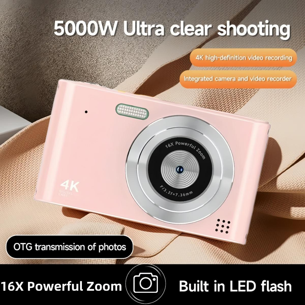 4K Digital Camera For Vlogging GIFT CCD BUY 1 TAKE 1Flash Mini Retro ...