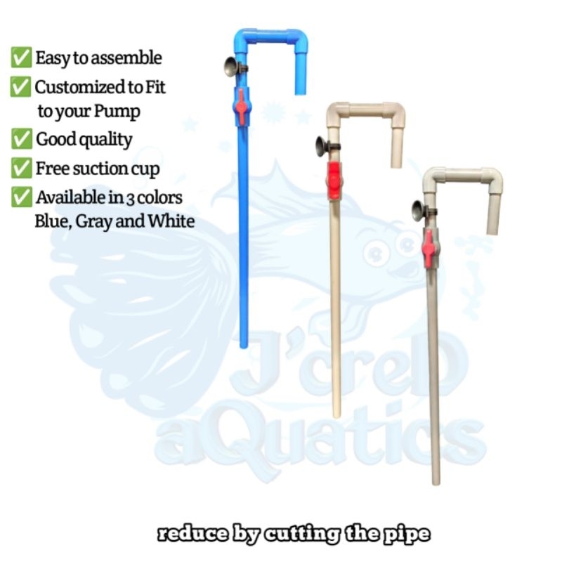 PUMP TO SUMP AQUARIUM PIPES for Aquaspeed ,Seaquest ,Aqua Zonic Sumo ...