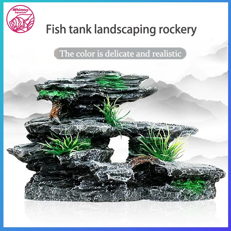 Fish tank landscaping rockery aquarium accessories | Shopee Philippines
