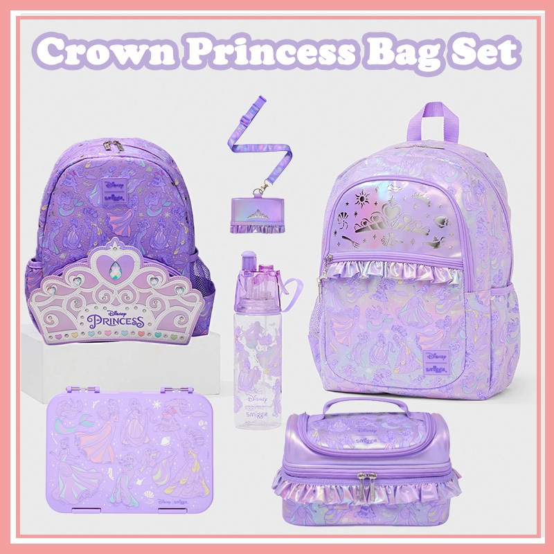 【Fast Shipping】Smiggle Disney Crown Princess Classic Backpack Bundle ...