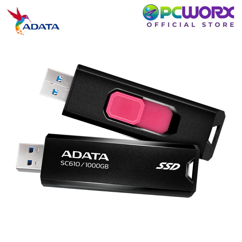 Adata SC610 1TB/2TB External SSD Stick, SuperSpeed USB 3.2 Gen 2 USB-A ...