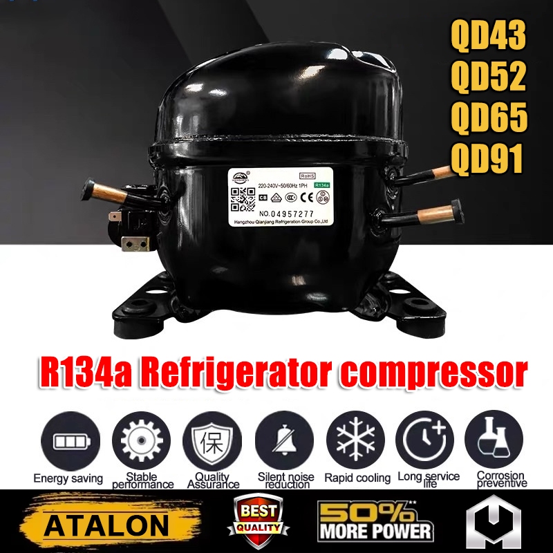 Refrigerator Compressor - 1/3HP R134a 220V QD43-91H Cooling Unit for ...