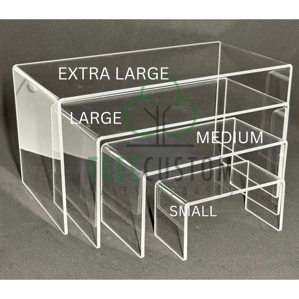 Single acrylic riser EXTRA LARGE SIZE 5in (H) x 10in (L) x 5in (W ...
