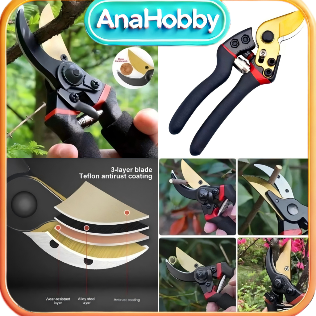 Pruning Shear High Carbon Steel Scissor Tree Branch Cutting Thick ...