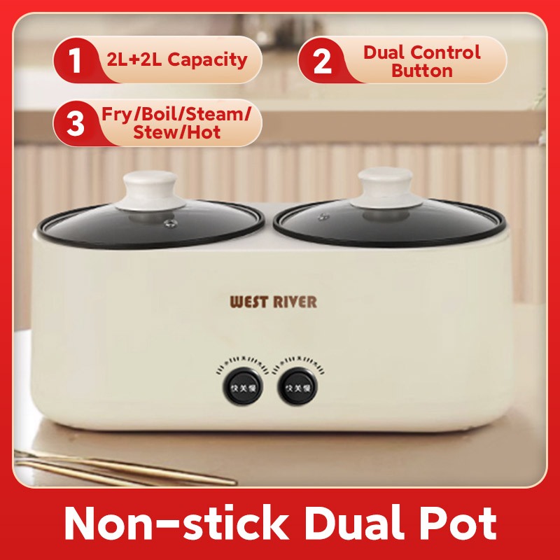 4.0L Dual Non-stick Rice Cooker Multifunctional Electric Cooker 8H Keep ...