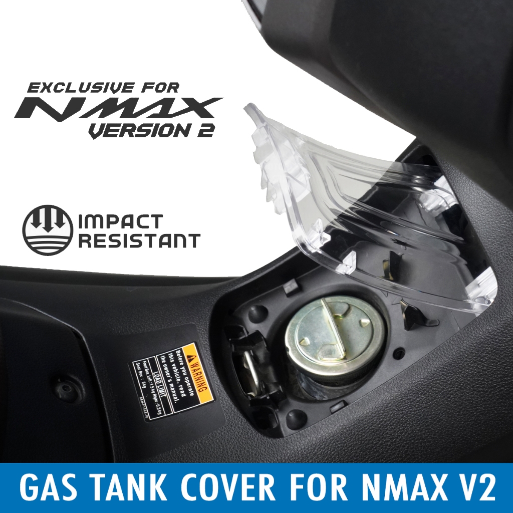 Nmax V2 Gas Tank Cover Trasparent Carbon ABS Plastic Easy Install ...