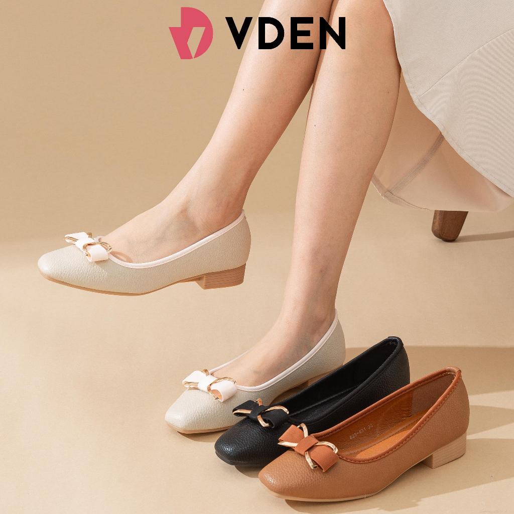 VDEN Women's Elegant Bow Shoes Women Square Toe Shoes For Women 1INCH/2 ...
