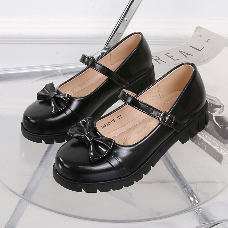 Trendy and Versatile Black Shoes School Shoes for Girls Kids 318 ...