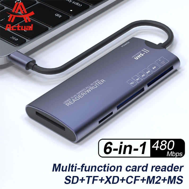 Actual All In One SD/XD/CF/TF/MS/M2 Card Reader USB Port TypeC Ports ...