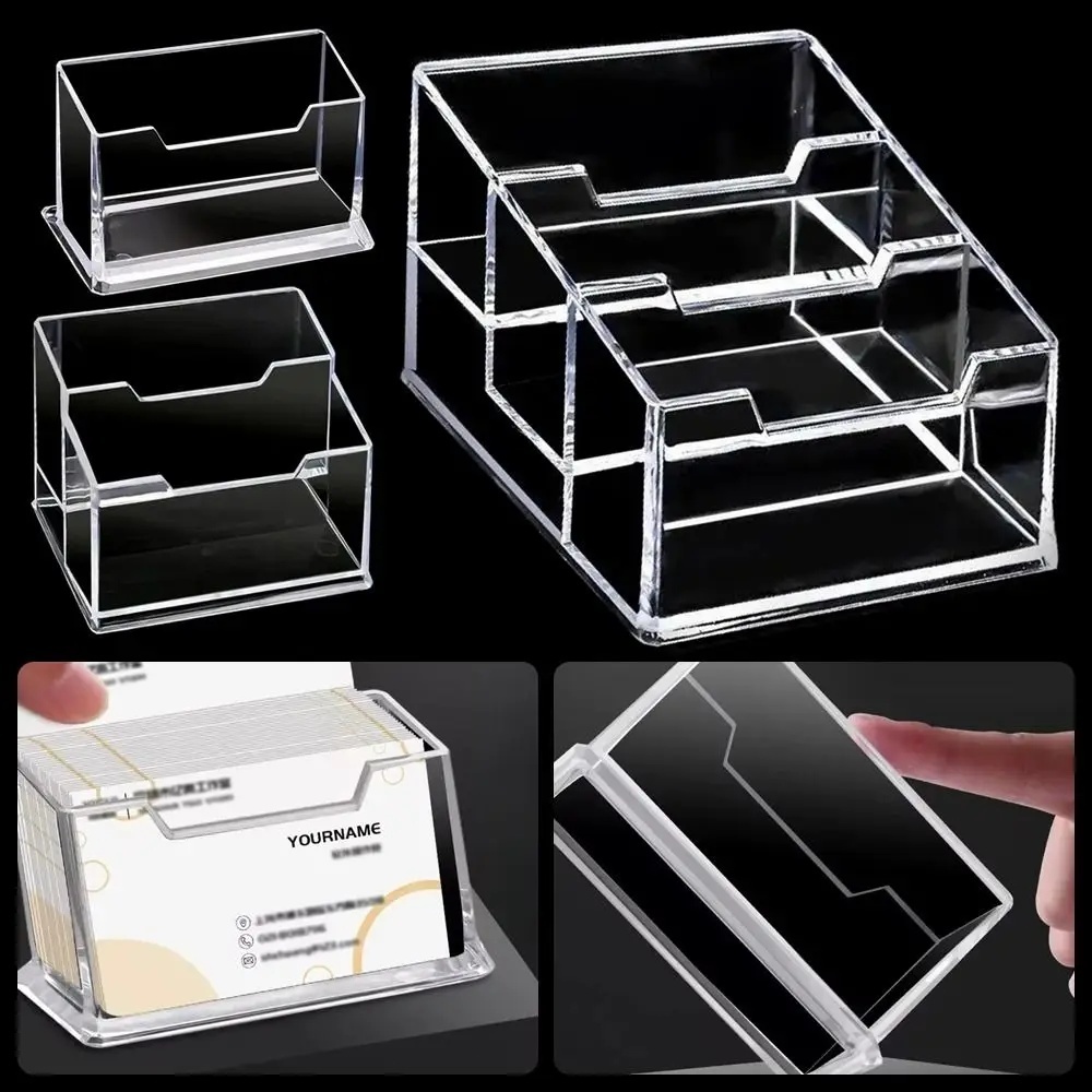 Transparent Acrylic Business Card Holder Display Stand Business Card ...