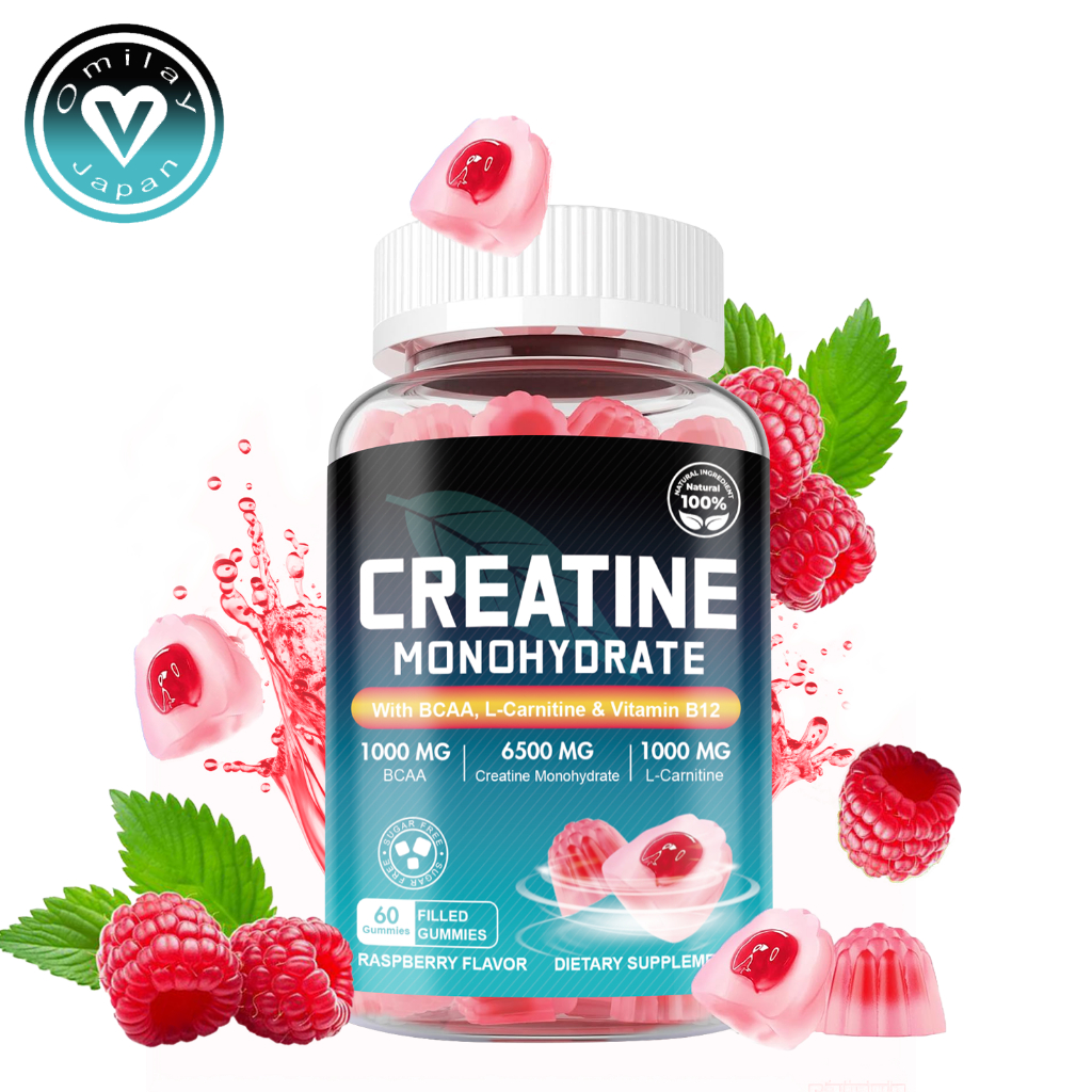 Omilay Creatine Gummies Protein Synthesis Athlene Creatine with BCAA L ...