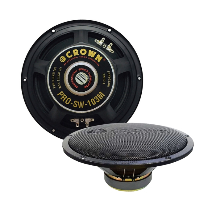 Crown PRO-SW-103 M 150w - 300w 10" Professional Subwoofer Speaker ...
