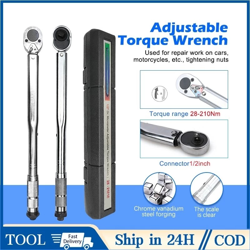 1/2dr Adjustable Torque Wrench Automatic Torque Wrench Set (28-210Nm) 1 ...
