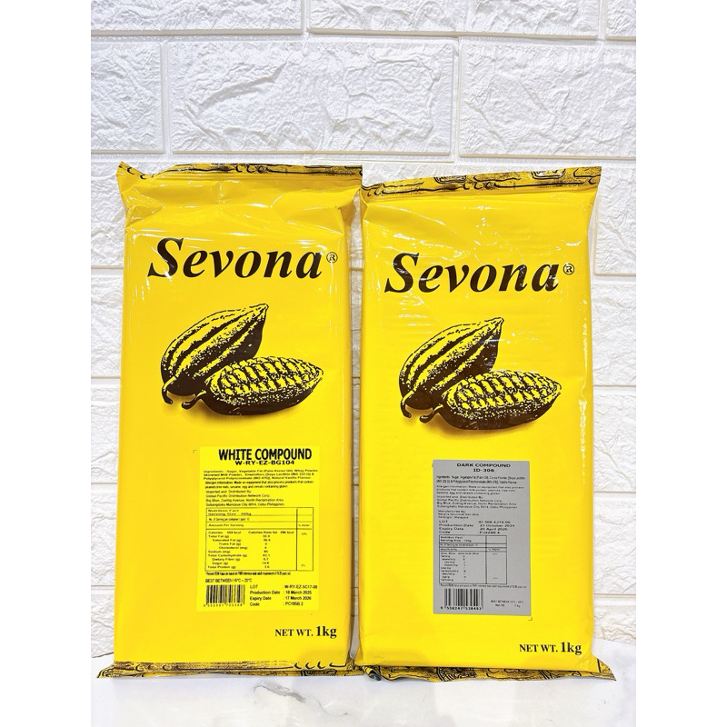 sevona dark chocolate white bittersweet milk chocolate 1kg | Shopee ...