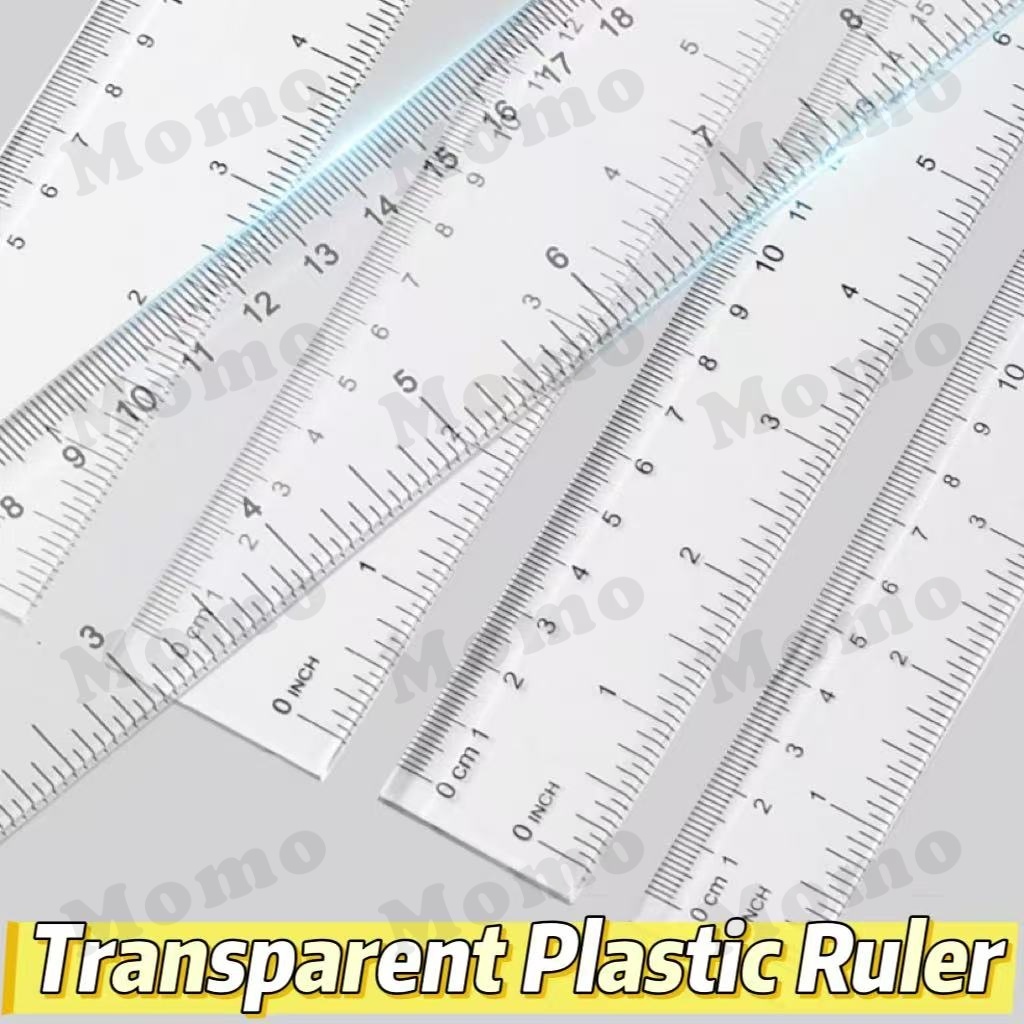 30cm Clear Long Plastic Ruler - Perfect for School Use Transparent ...