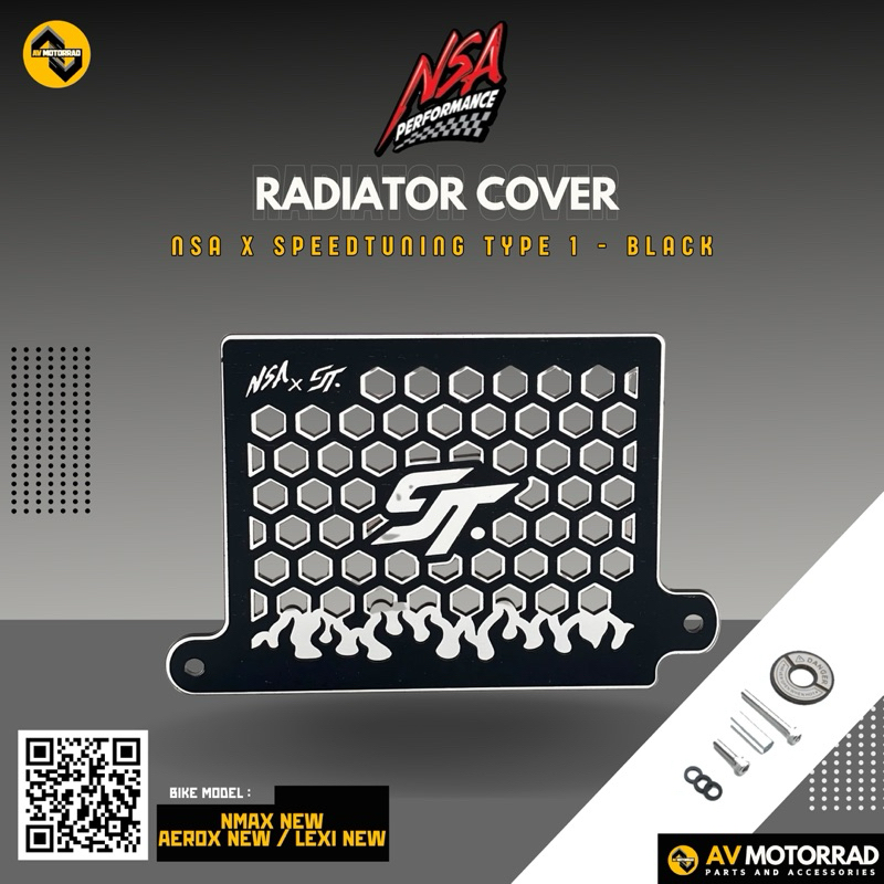 NSA Performance X ST Type 1 Radiator Cover for Yamaha Nmax V2 / Aerox ...
