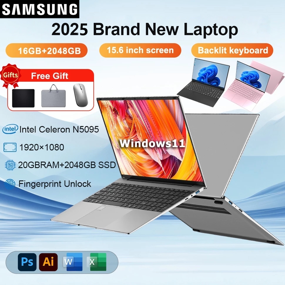 Samsung Laptop 15.6inch N5095 Windows 11 16GB 1TB Notebook with Backlit ...