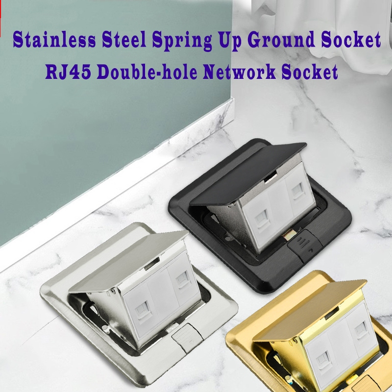 Aluminum Pop Up Floor Socket 2 Port Rj45 Duplex Access Floor Socket ...