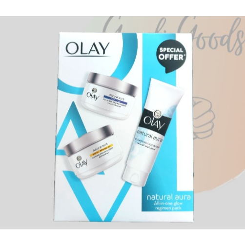 Olay Natural Aura All-in-One Glow Regimen Pack | Shopee Philippines
