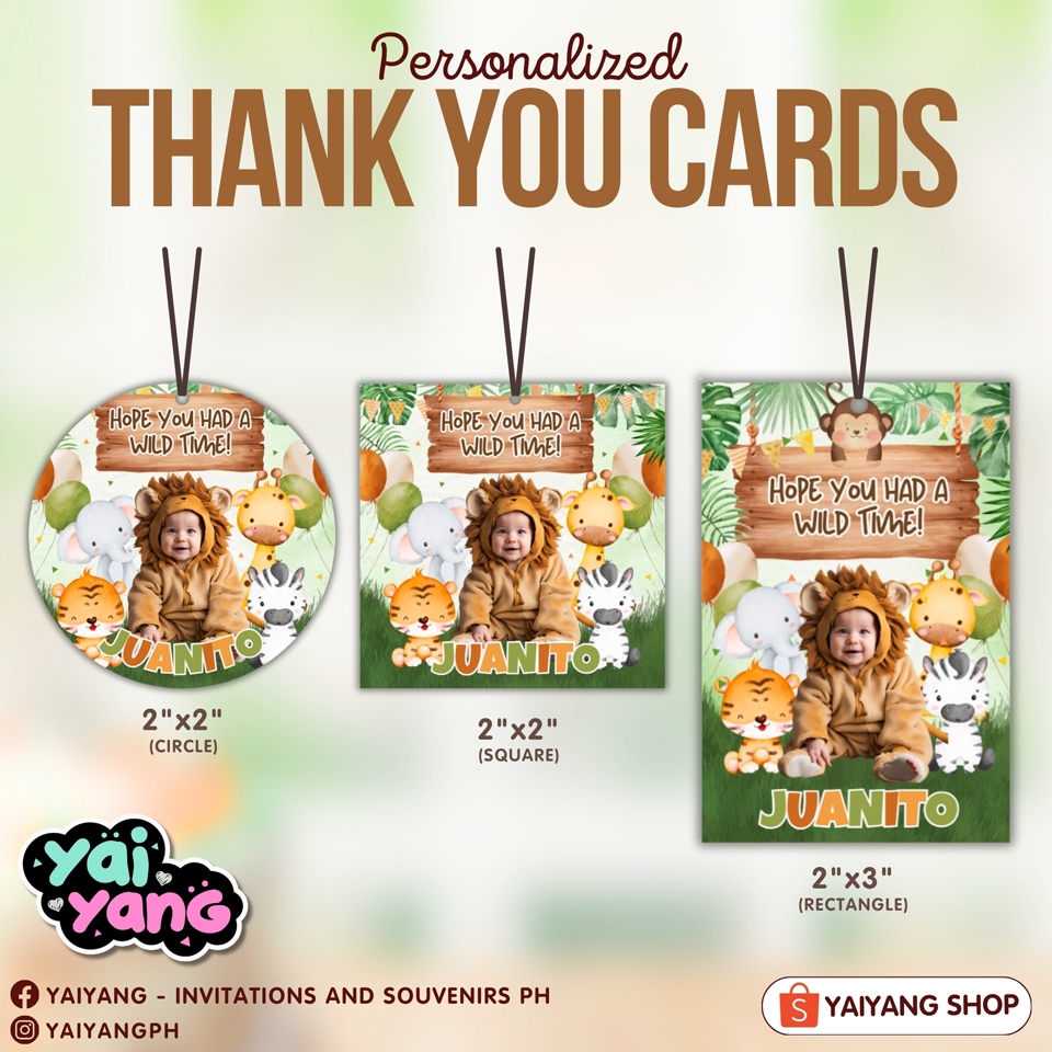 PERSONALIZED THANK YOU TAGS │ THANK YOU TAG 2X2, 2X3 │ ROUND, SQUARE ...