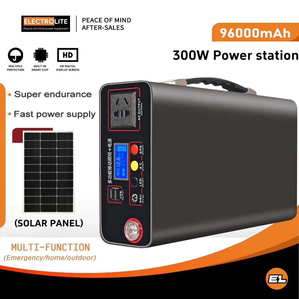 Portable Power Station 300W Multi-functional Power Station 96000mAh ...