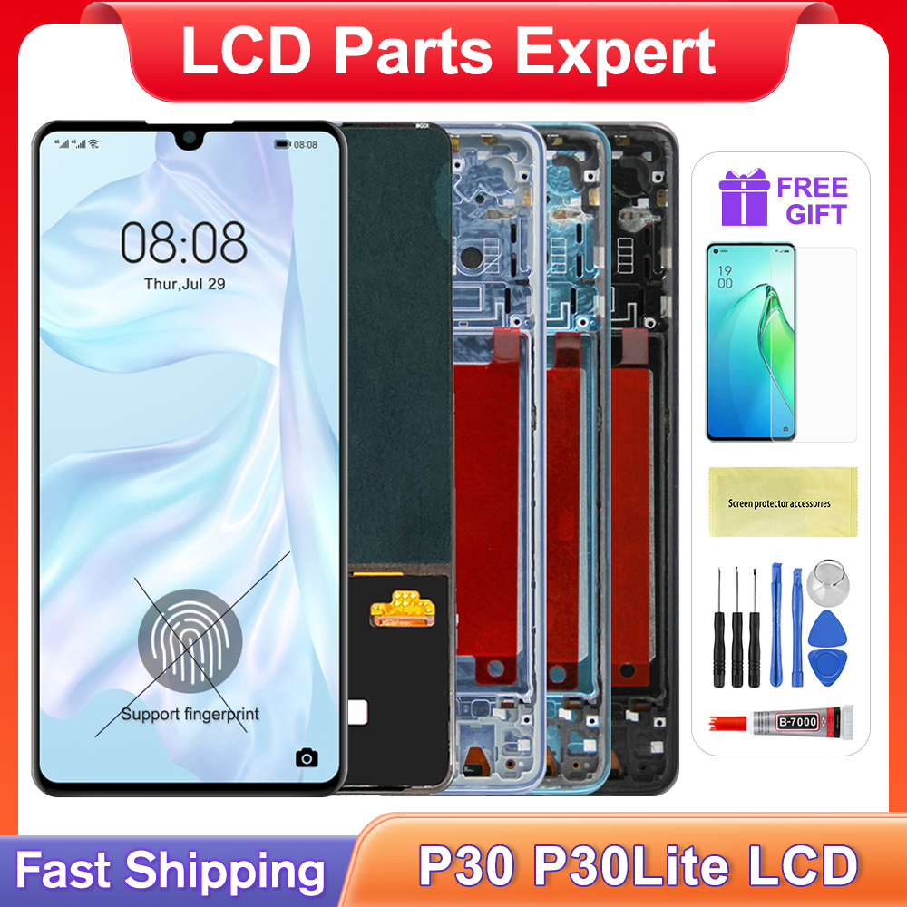TFT LCD For Huawei P30 / P30 Lite LCD Display with Frame Touch Screen ...