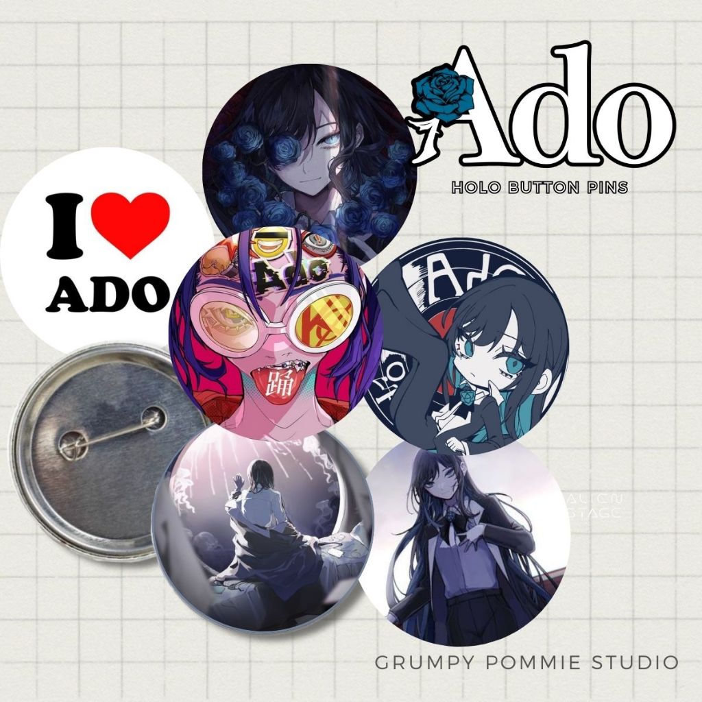 Ado Metal Button Pin / Tin Badge / Fanmade - UNOFFICIAL - Fan Merch ...