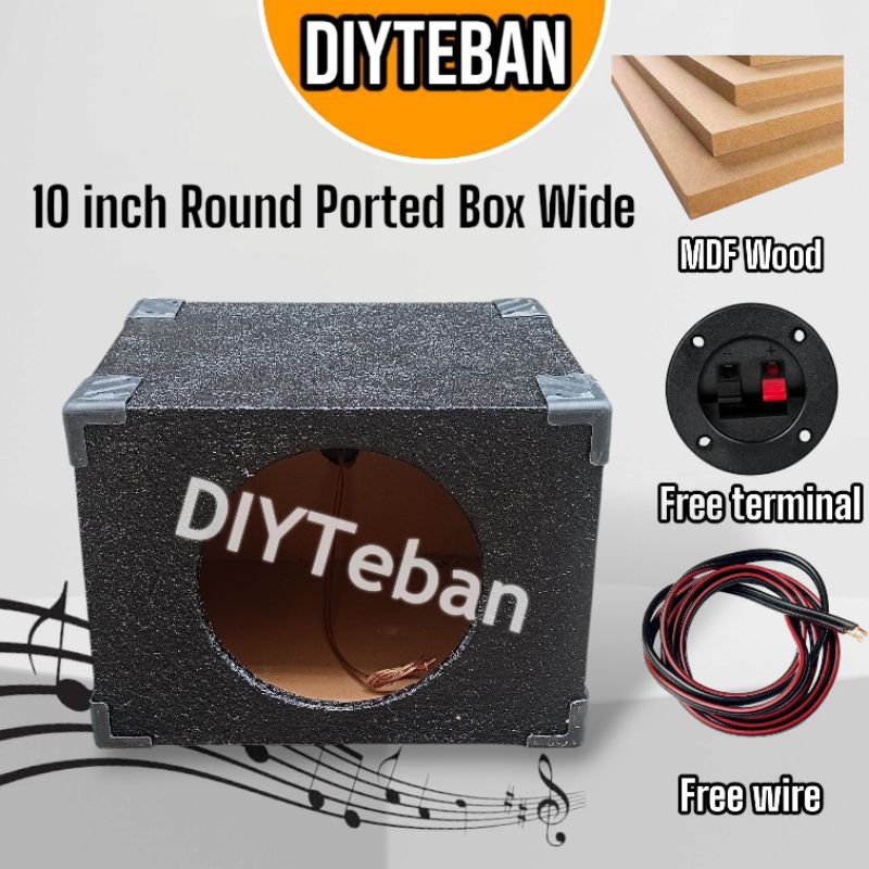 Subwoofer Box 10 Inches Speaker Enclosure | Ported Speaker box | Shopee ...