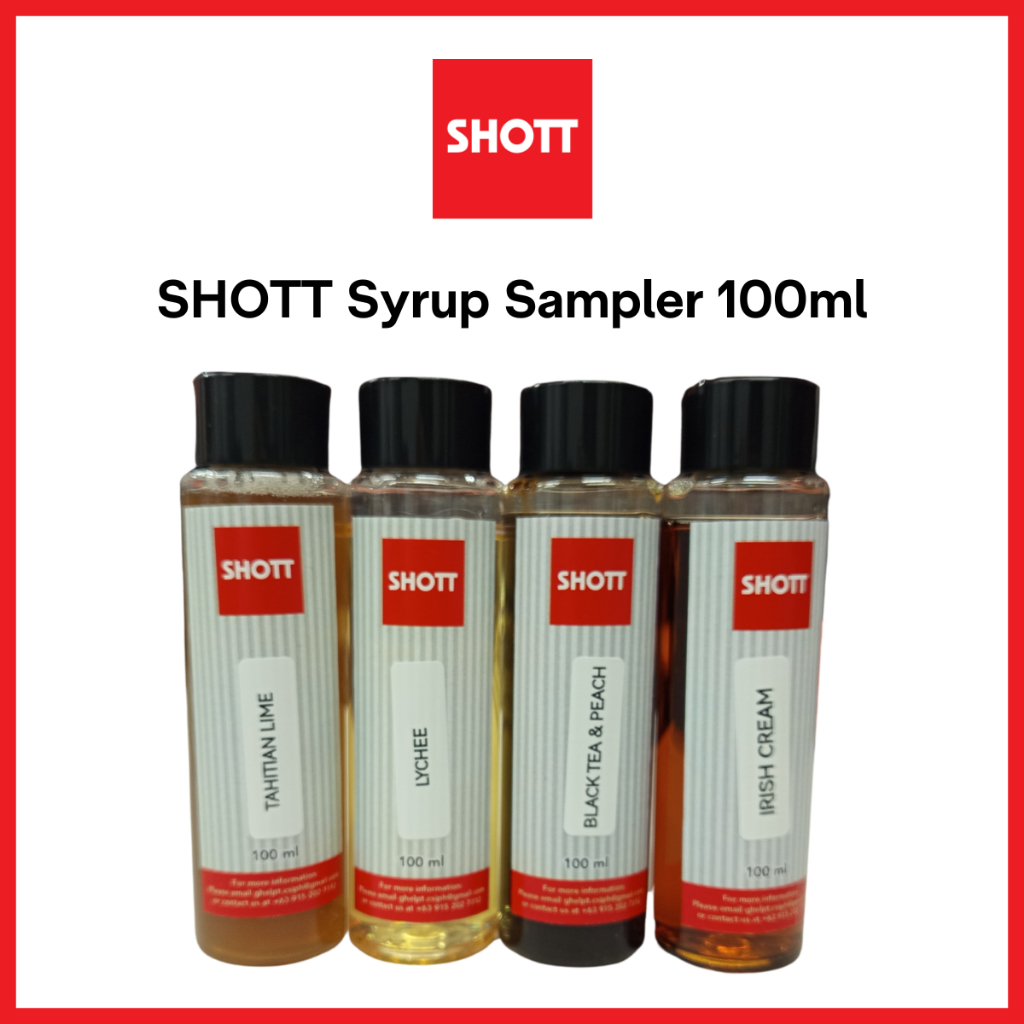 SHOTT Syrup Sampler 100ml | | PLEASE READ THE DESCRIPTION | Shopee ...