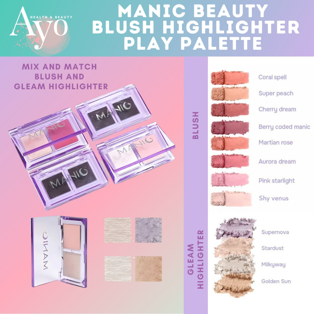 Manic Beauty Powder Blush, Highlighter, Play Palette Mix and Match SOLD ...