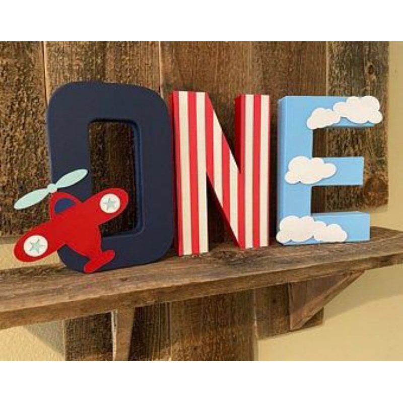 Pilot Airplane theme letter and number standee | Shopee Philippines