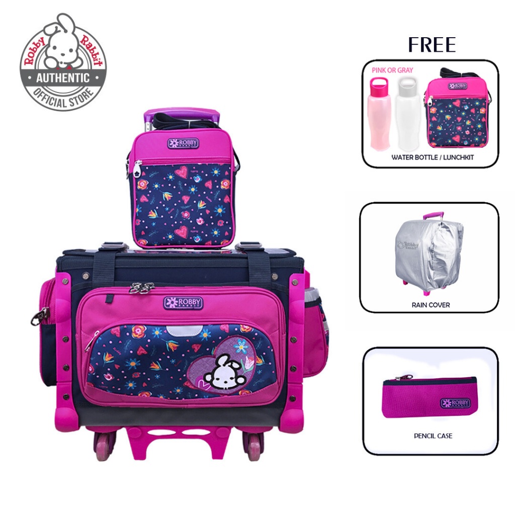 Robby Rabbit Pink Blossom Medium Box-Type Trolley | Shopee Philippines
