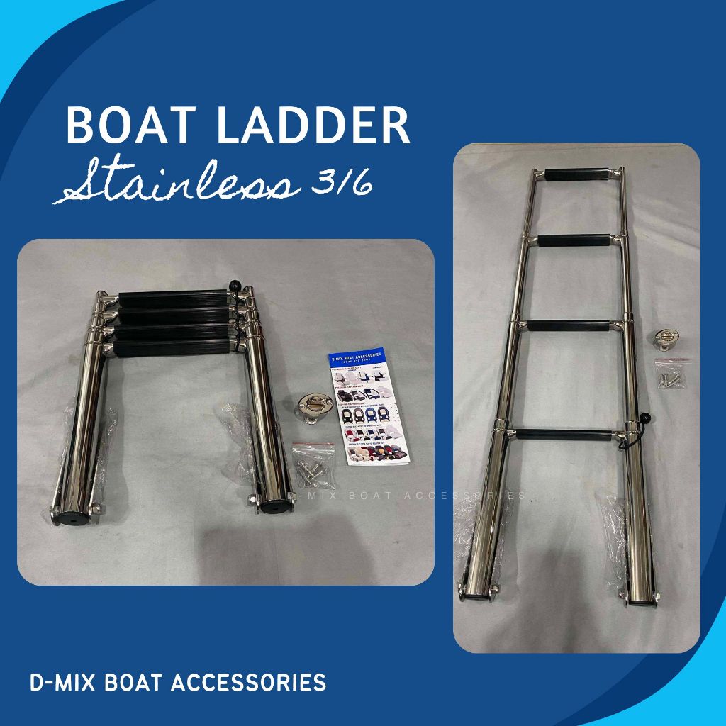 D-MIX BOAT LADDER / 316 Stainless Steel BOAT LADDER / RETRACTABLE ...