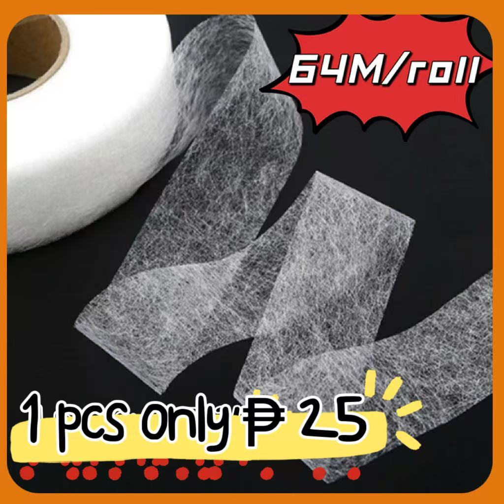 64m/Roll Double-sided Fabric Fusing Adhesive Tape / Iron-on Hemming ...