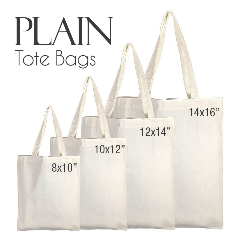 Plain Canvas Tote Bag (Katsa Bag / Eco Bag) without Zipper Support ...