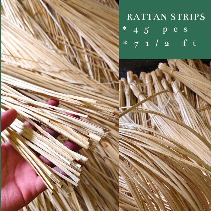 Rattan Strips 45 pcs 7.5 ft Webbing Wicker Repair Material Basket ...