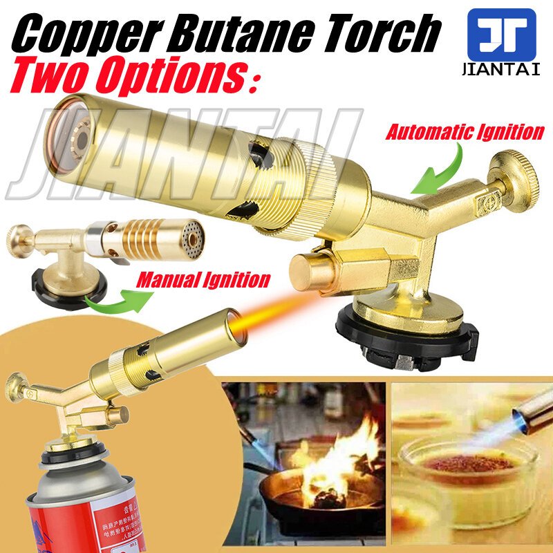 Welding Torch Gas Burner Flame Gun High Temperature Brass Copper Gas ...