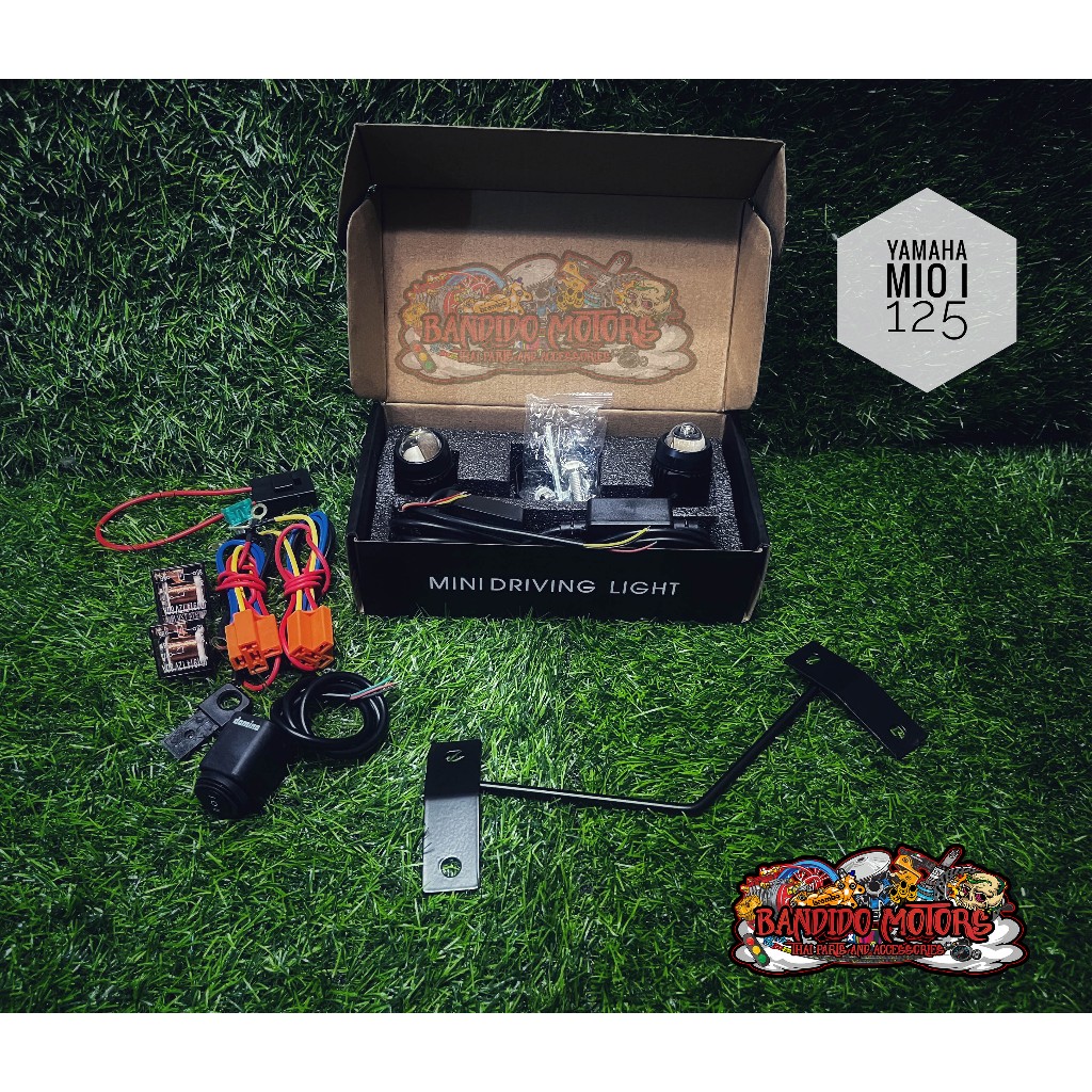 MINI DRIVING LIGHTS SET WITH MIO I 125 BRACKET | Shopee Philippines