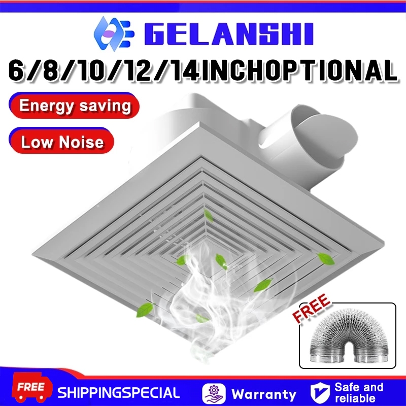 Kitchen bathroom exhaust fan ultra quiet exhaust fan ceiling silent ...