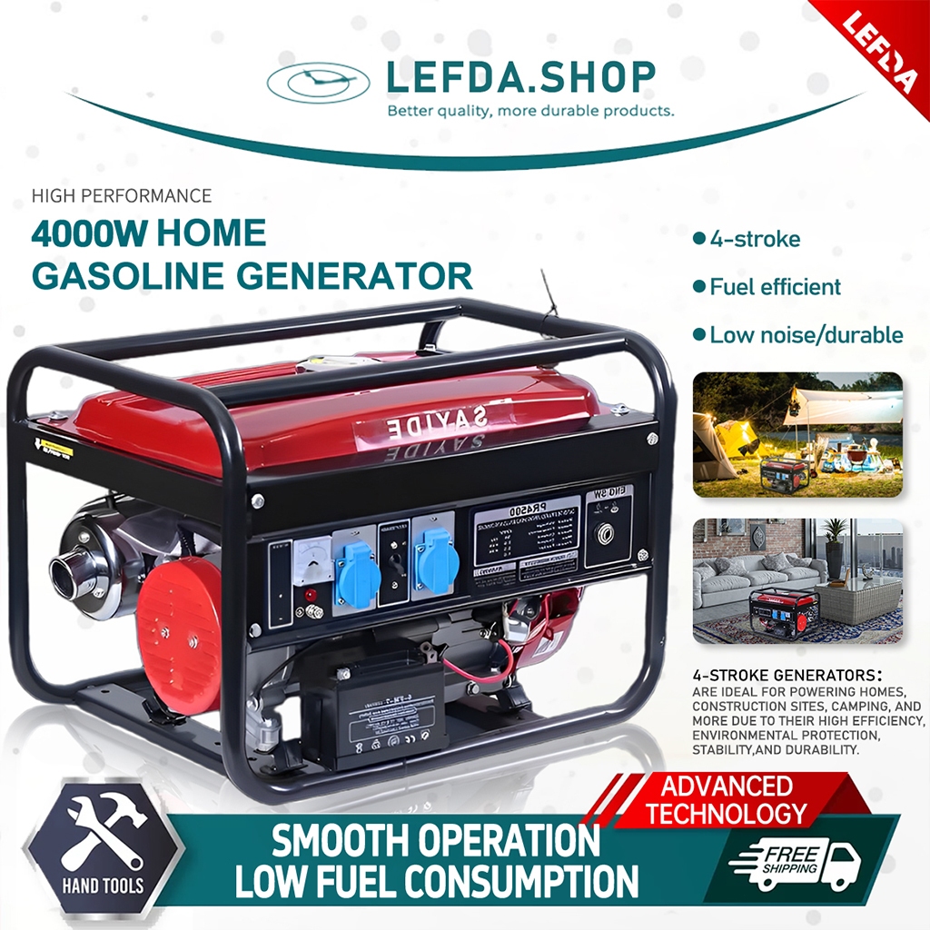 Gasoline Generator 4KW/60Hz Silent Household Generator Outdoor Gasoline ...