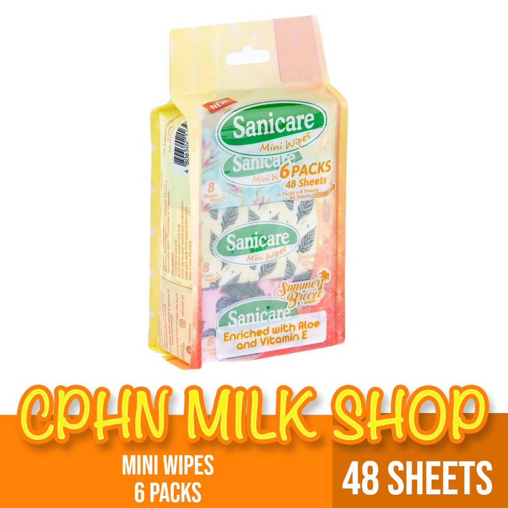 Sanicare Mini Wipes - 6 packs 48 sheets | Shopee Philippines