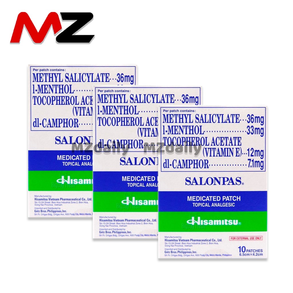 ( SET OF 3 Box ) SALONPAS Medicated Patch (10 Patches) | Shopee Philippines