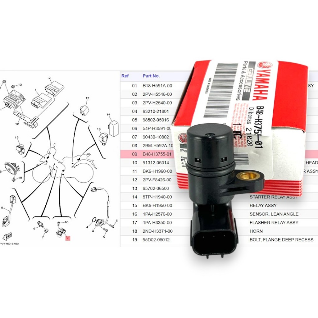 SENSOR SPEED B48-H3755-01 SNIPER KING 150 R15 WR155 TFX | Shopee ...