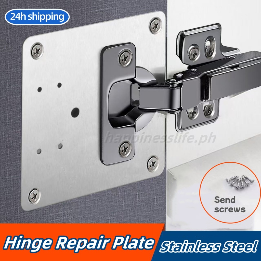Stainless Steel Hinge Repair Plate Wardrobe Cabinet Door Repair Plate ...