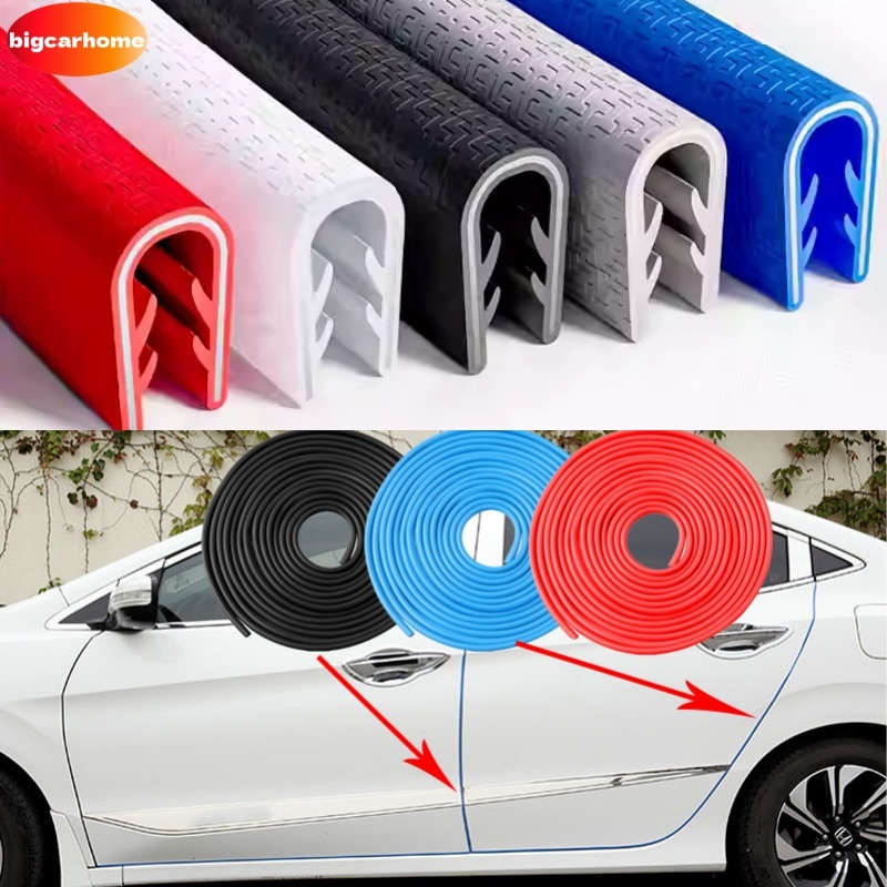5M/10M Car Door Bumper Strip Rubber Edge Protector Strip Car Soundproof ...