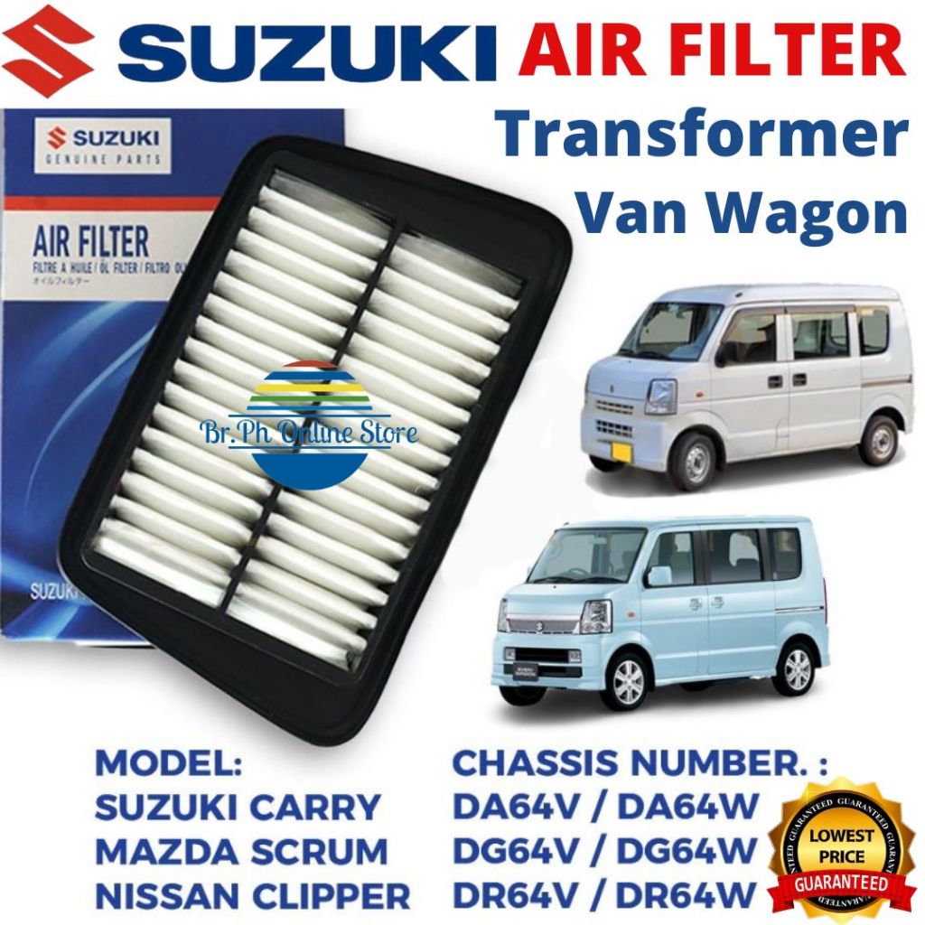 Suzuki Transformer Air Filter Air Cleaner Filter Parts for DA64V DA64W Van Wagon (13780-68H00 ...