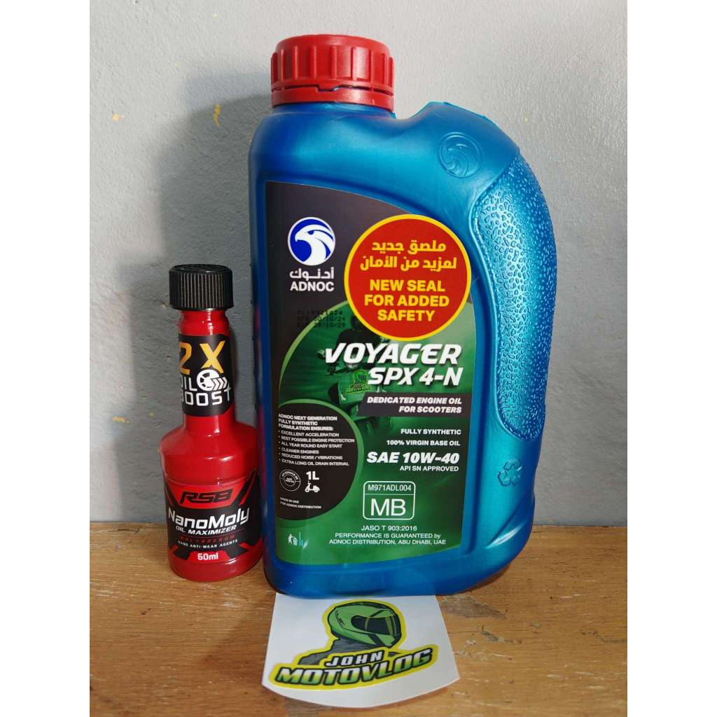 ADNOC Voyager SPX4-N 10W40 MB 1 LITER Fully Synthetic + NANOMOLY OIL ...